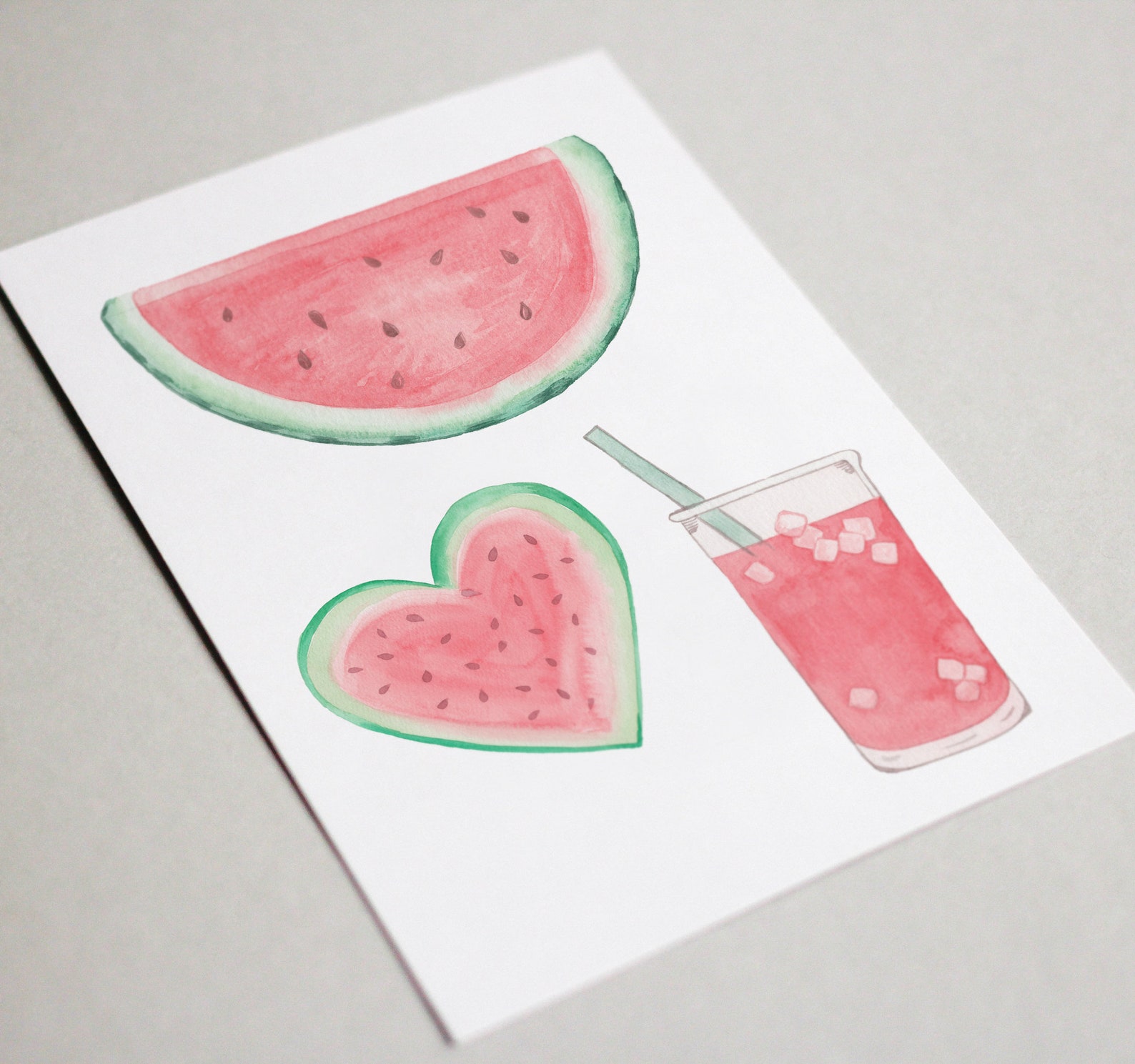 Watercolor Watermelon Clip Art, Hand Painted Watermelon Watercolour ...