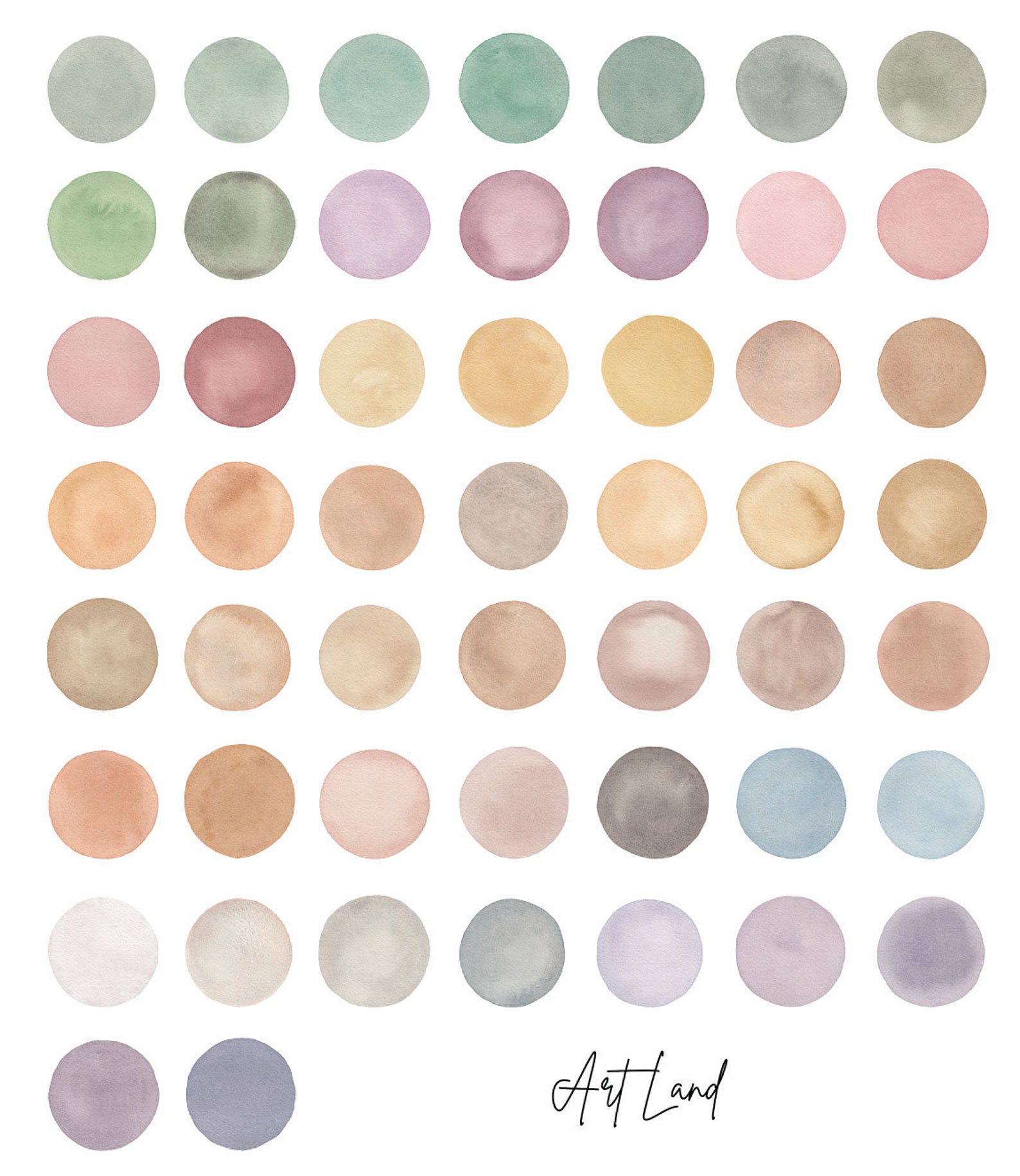 Instagram Story Highlight Icons Watercolor Circles Clipart | Etsy