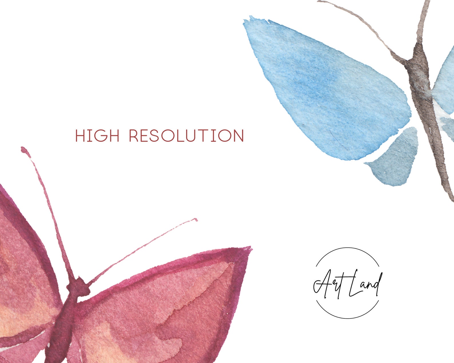 Watercolor Butterflies Clip art Set Hand Painted Butterfly | Etsy