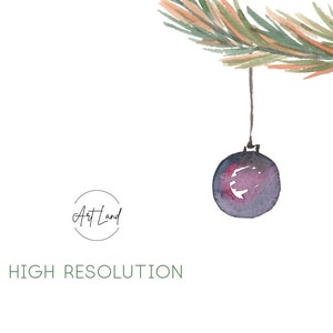 Watercolor Christmas Ball Clipart Set – 20 Hand-painted Holiday ...