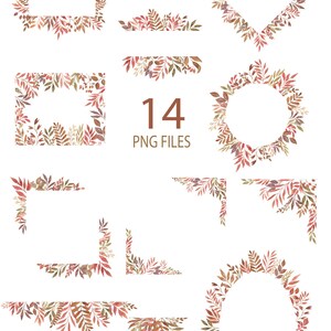 Watercolor Clipart Autumn Leaves, Autumn Clipart Bundle, Falling Fall ...