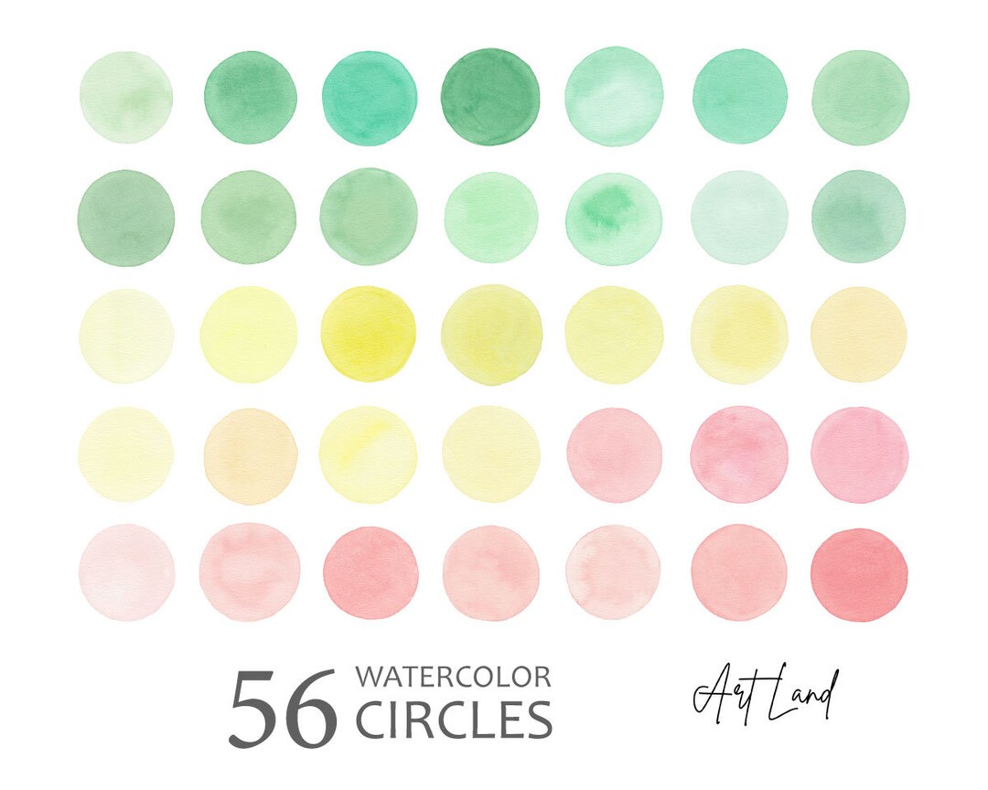 Instagram Story Highlight Icons, Watercolor Circles Clipart, Watercolor ...