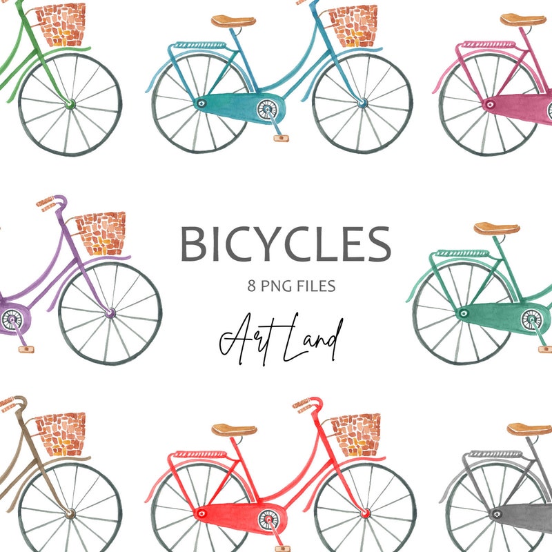 Watercolor Bicycle - Etsy