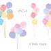 Watercolor Colorful Balloons Clipart Hand Painted Watercolour - Etsy