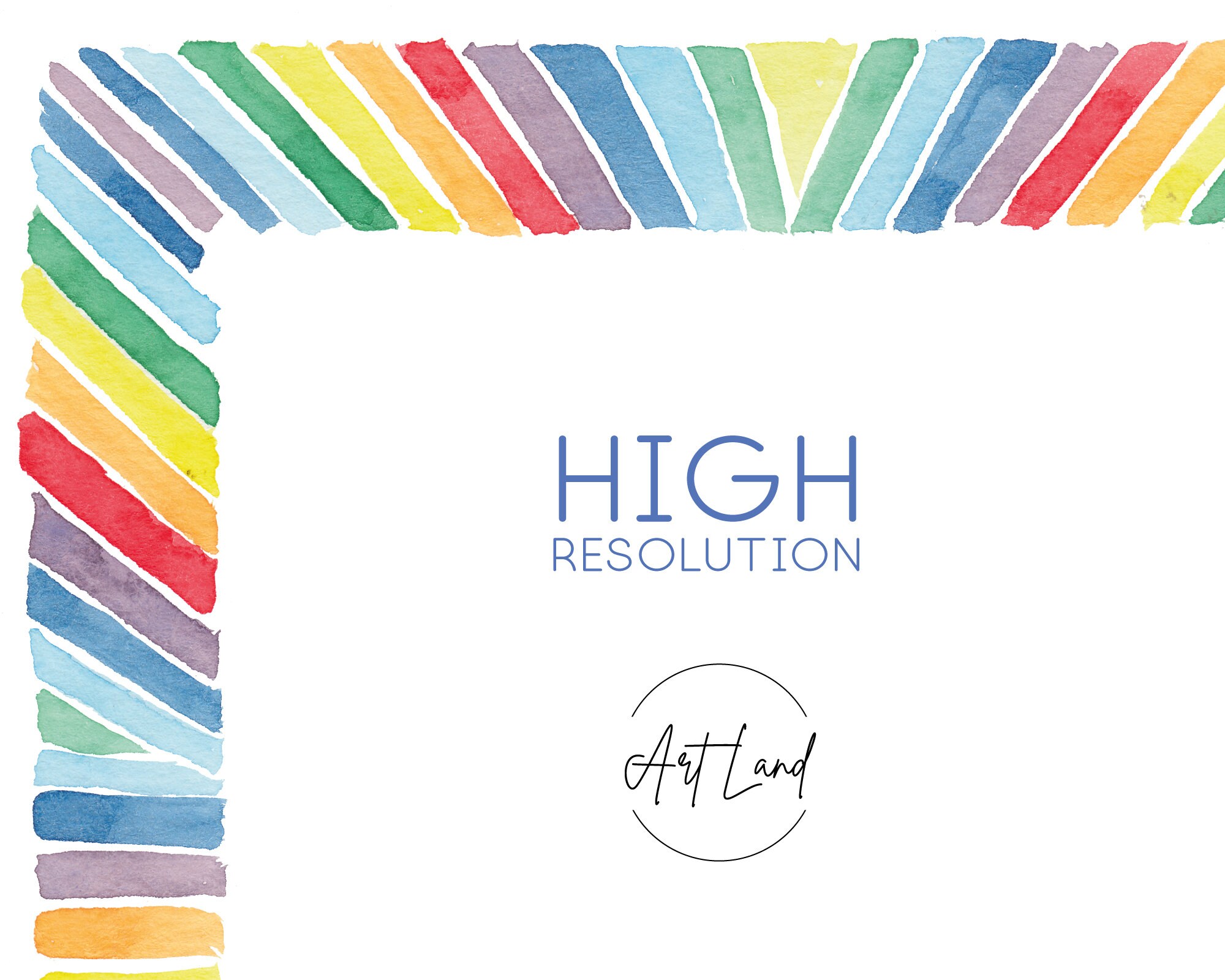 Watercolor Rainbow Frames Watercolor Rainbow Frames Rainbow - Etsy
