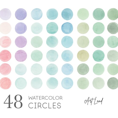 Instagram Story Highlight Icons Watercolor Circles Clipart | Etsy