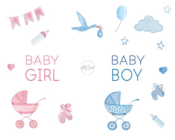 Babyparty Clipart Grenzen Watercolor Bright Floral Clipart Colorful