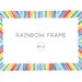 Watercolor Rainbow Frame, Watercolor Rainbow Border, Rainbow Frame Clip ...