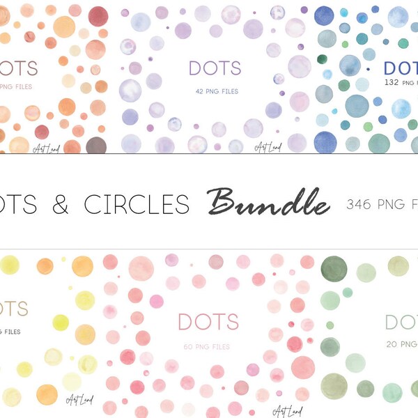 Watercolor Dot Print - Etsy