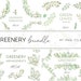 Watercolor Greenery Bundle Green Leaves Branches Greenery - Etsy