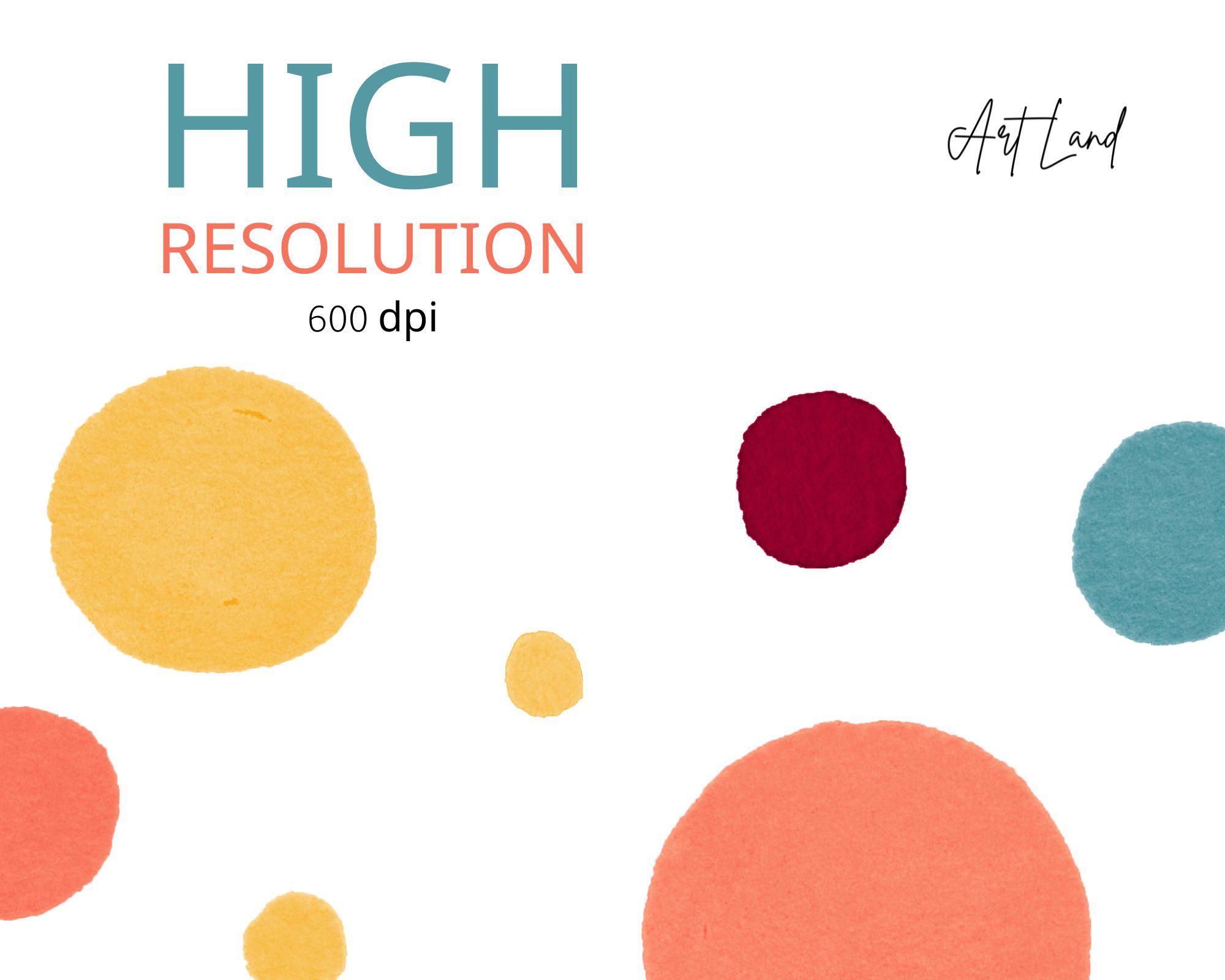 Watercolor Retro Dots Pattern: Hand-painted Digital Background (PNG ...