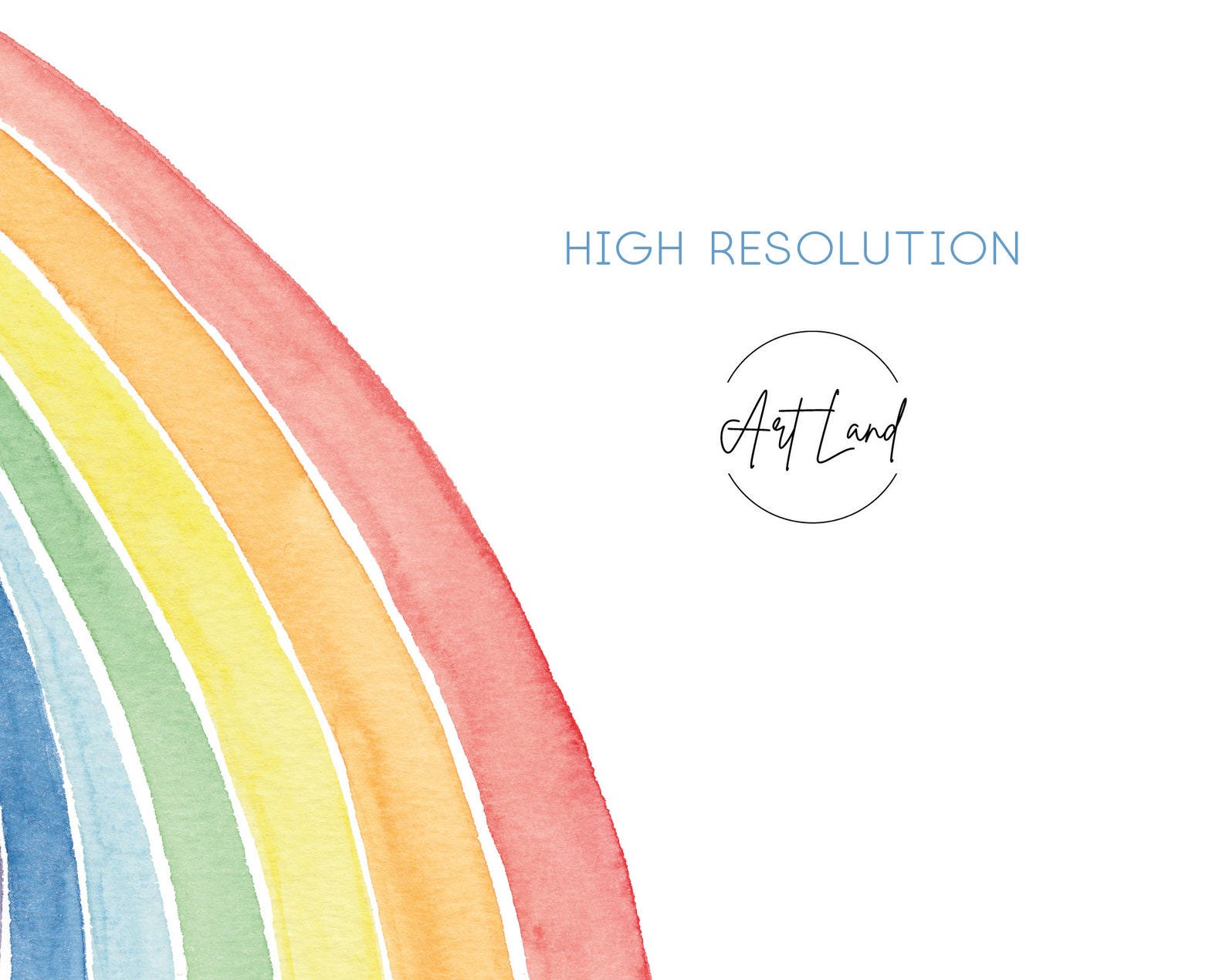 Watercolor Rainbow Clip Art Hand Painted Rainbow Watercolour | Etsy