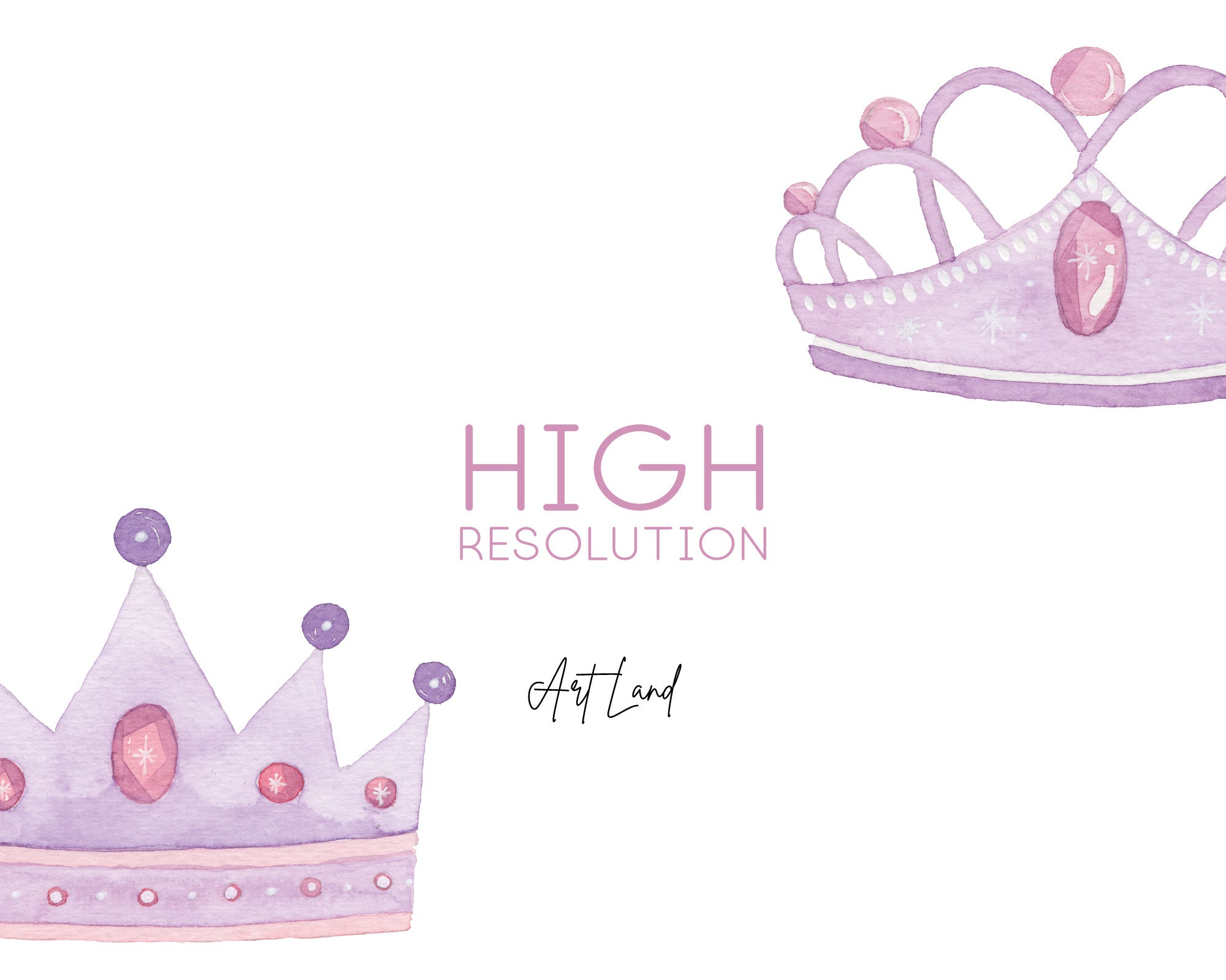 Watercolor Crowns Hand Painted Watercolour Digital Crown - Etsy