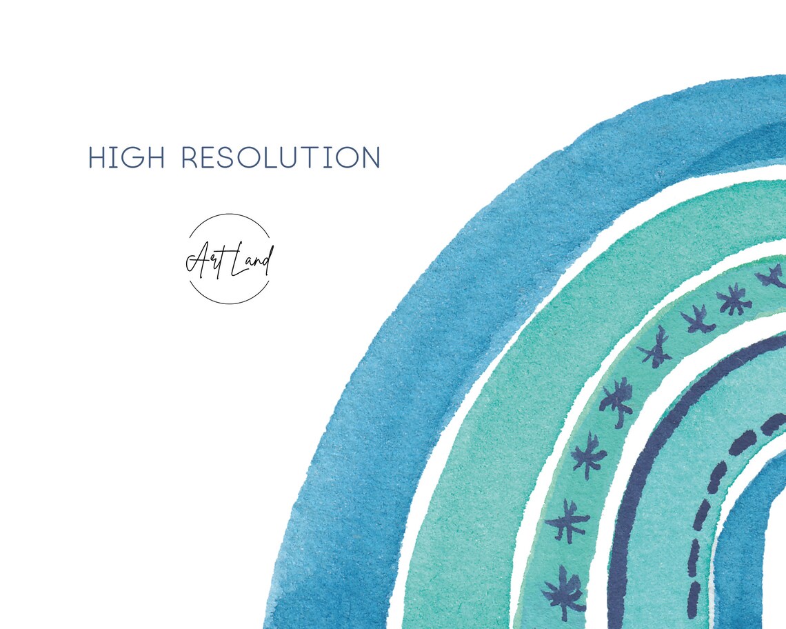 Watercolor Rainbow Clip Art Hand Painted Rainbow Watercolour | Etsy