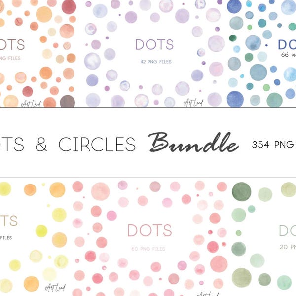 Watercolor Circles - Etsy