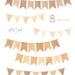 Watercolor Boho Bunting Clipart, Watercolor Banners, Birthday Banner ...