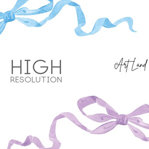 Watercolor Bows Clipart – 8 Hand-painted Bow Pngs for DIY Projects ...