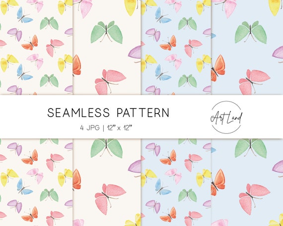 Butterfly Digital Paper Butterfly Seamless Patterns Digital | Etsy