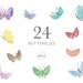 Watercolor Butterflies Clip Art Set Hand Painted Butterfly - Etsy