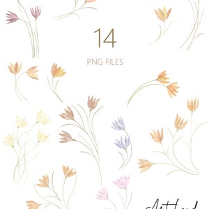 Watercolor Tulips Clipart, Watercolour Clip Art Digital, Pastel Tulip ...