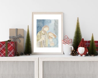 Watercolor Nativity Religious Christmas Clip Art Hand - Etsy