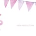 Bunting Flag Watercolor Clip Art Elements, Pink Banner, Pink Bunting ...
