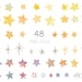 Stars Watercolor Clip Art Set, Hand Painted Stars Watercolour Clipart ...