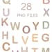 Watercolor Alphabet, Digital Clipart Boho Alphabet Clipart, Hand ...