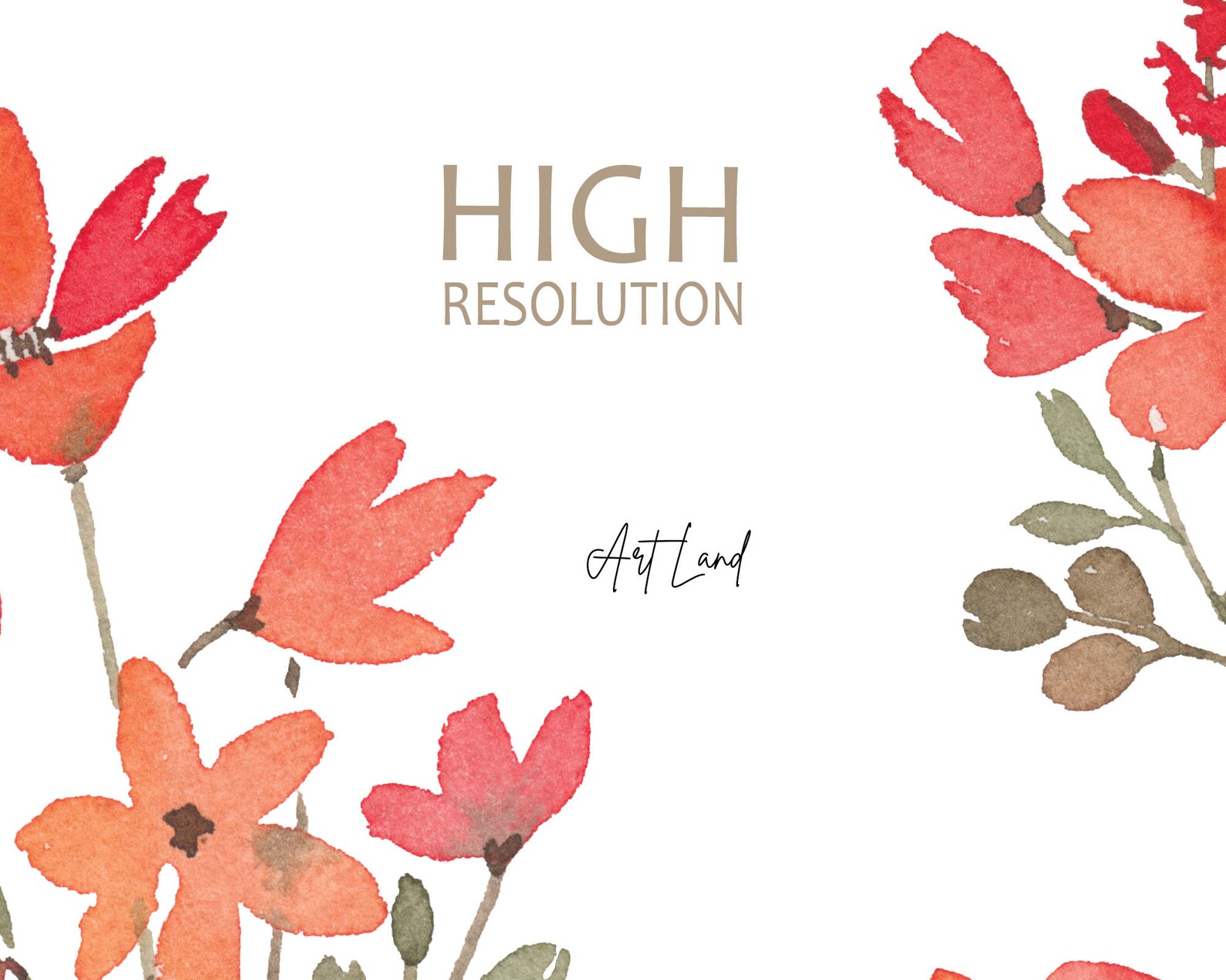 Watercolor Wildflowers Clipart Botanical Floral Wild Flowers - Etsy