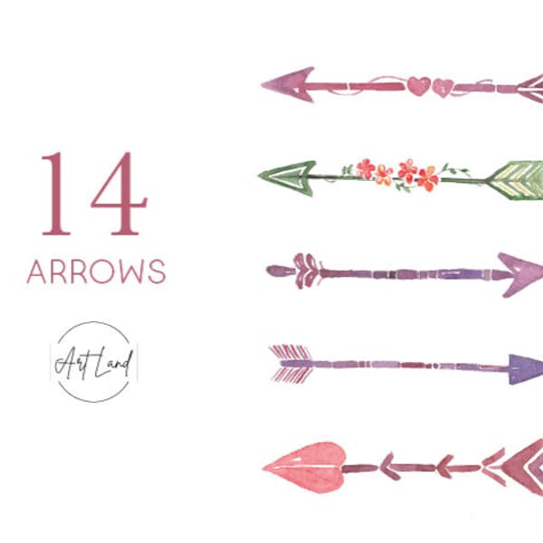Arrow Watercolor - Etsy