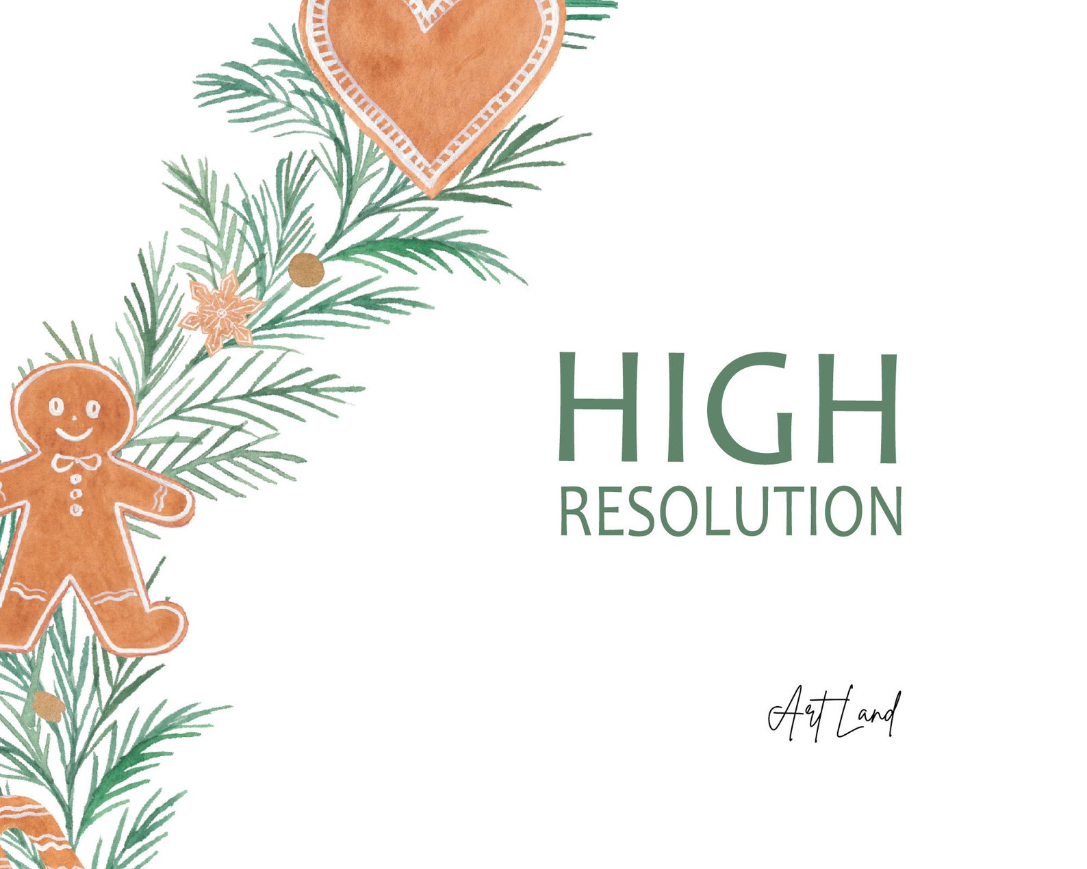 Christmas Wreath Clipart Gingerbread Cookies Wreath Clipart - Etsy