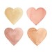 Watercolor Boho Hearts Clipart: 12 Hand-painted Elements (PNG, Digital ...