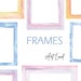 Watercolor Border, Digital Clipart Frames Clipart, Clip Art Invitation ...