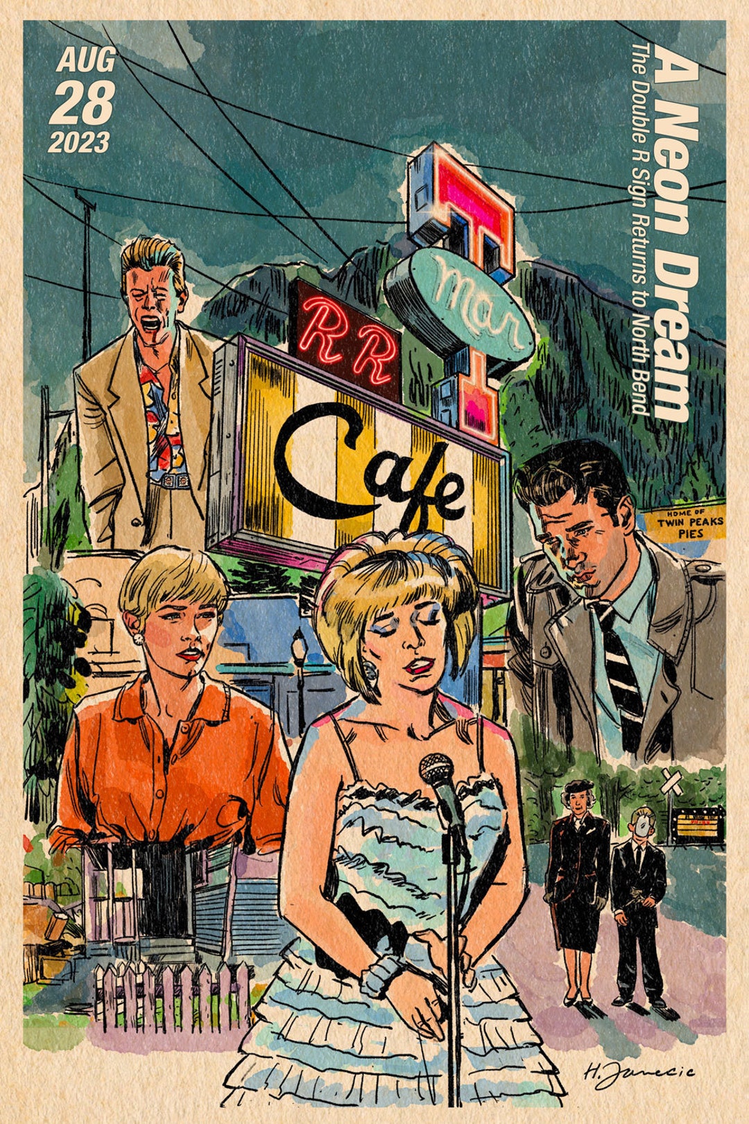 A Neon Dream Poster Night-time - Etsy