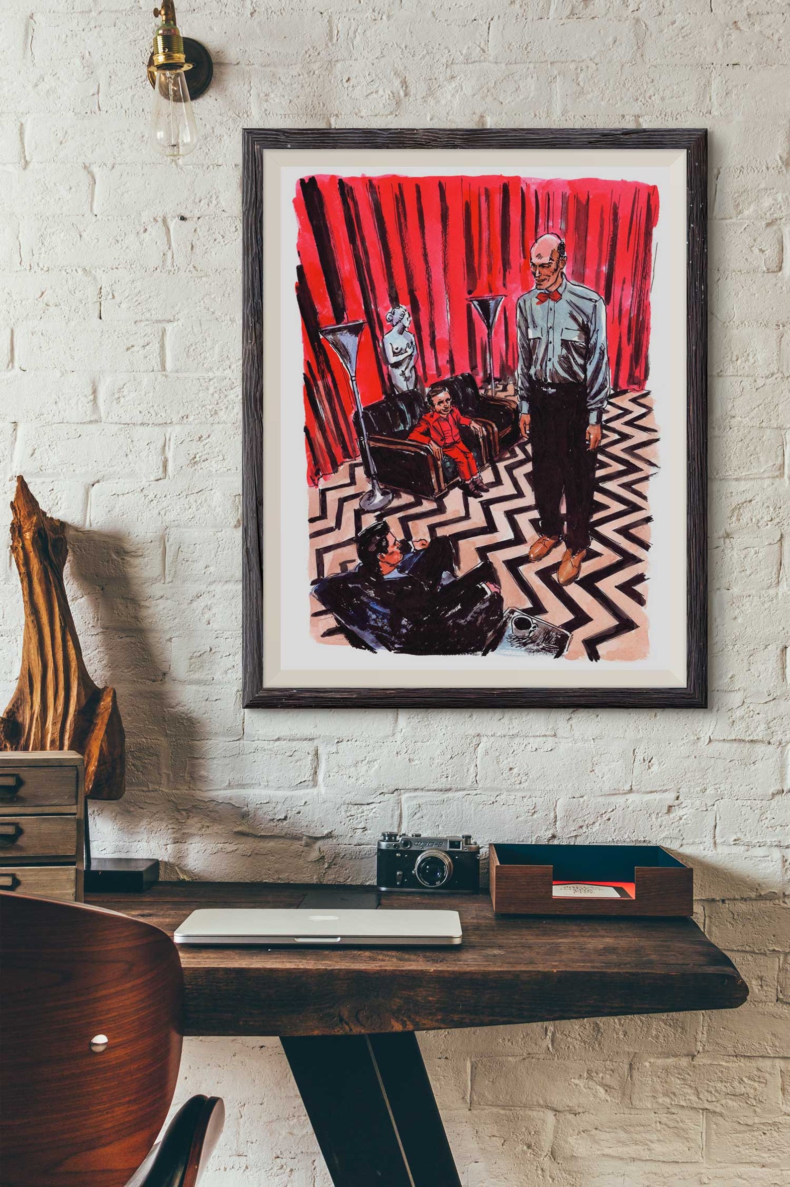 Twin Peaks Art Print - the Black Lodge - the Waiting Room - Etsy