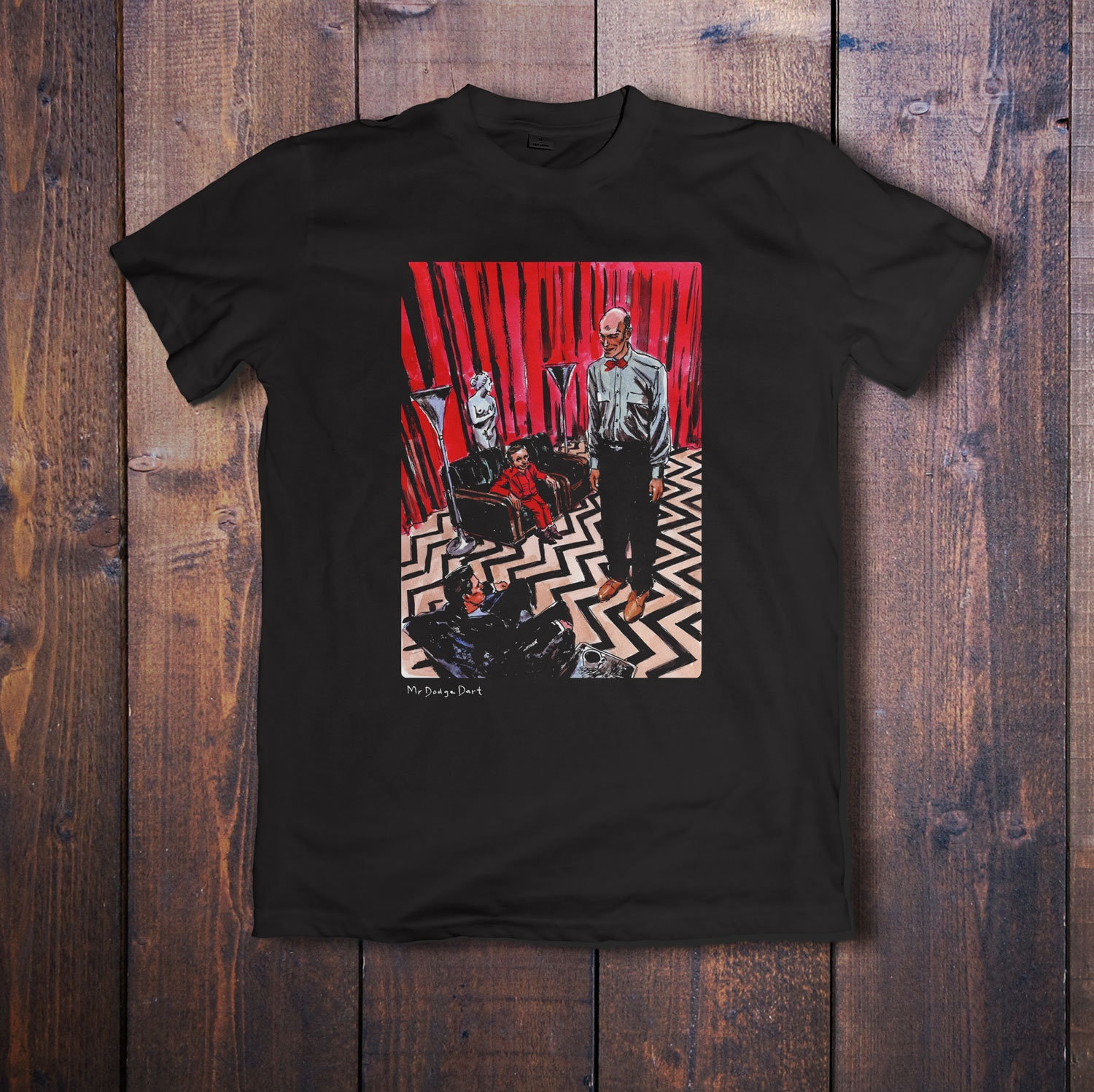 Twin Peaks Black T-shirt! - Etsy Twin Peaks Black T-shirt! - Etsy