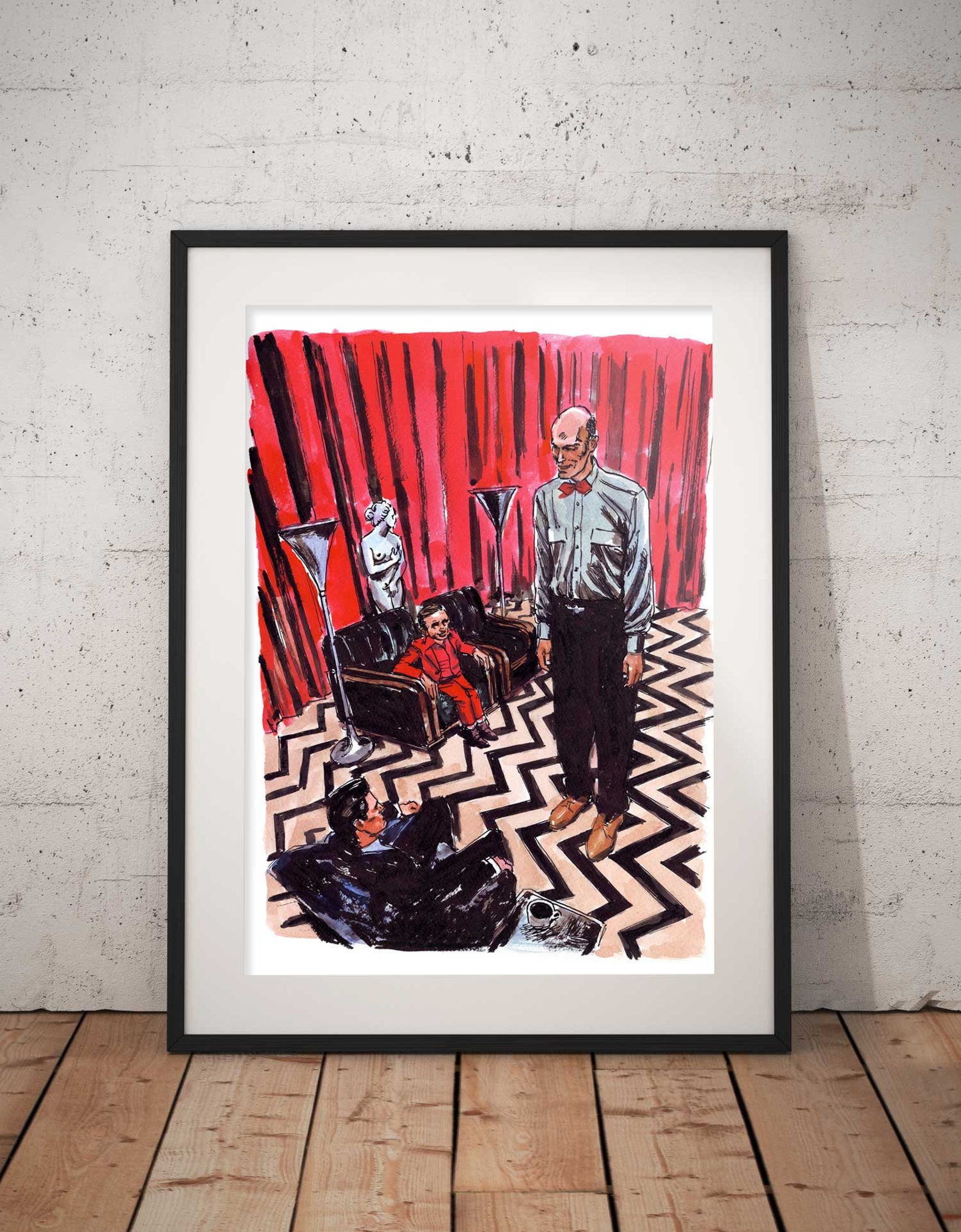 Twin Peaks Art Print - the Black Lodge - the Waiting Room - Etsy