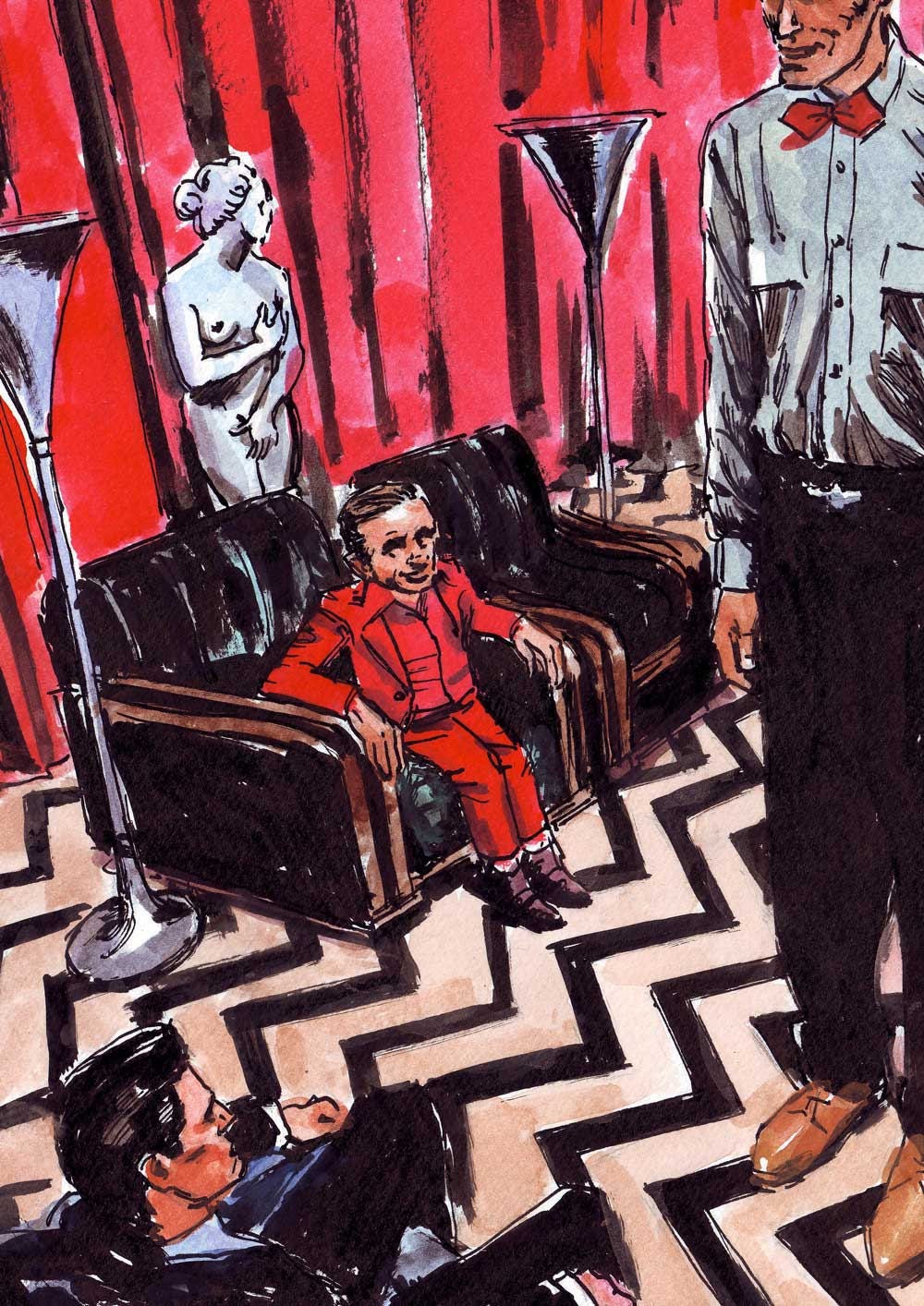 Twin Peaks Art Print the Black Lodge the Waiting Room - Etsy Hong Kong