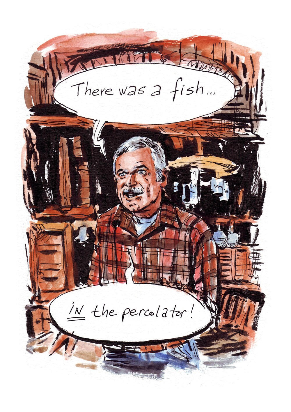 Twin Peaks Art Print Fish in the Percolator - Etsy