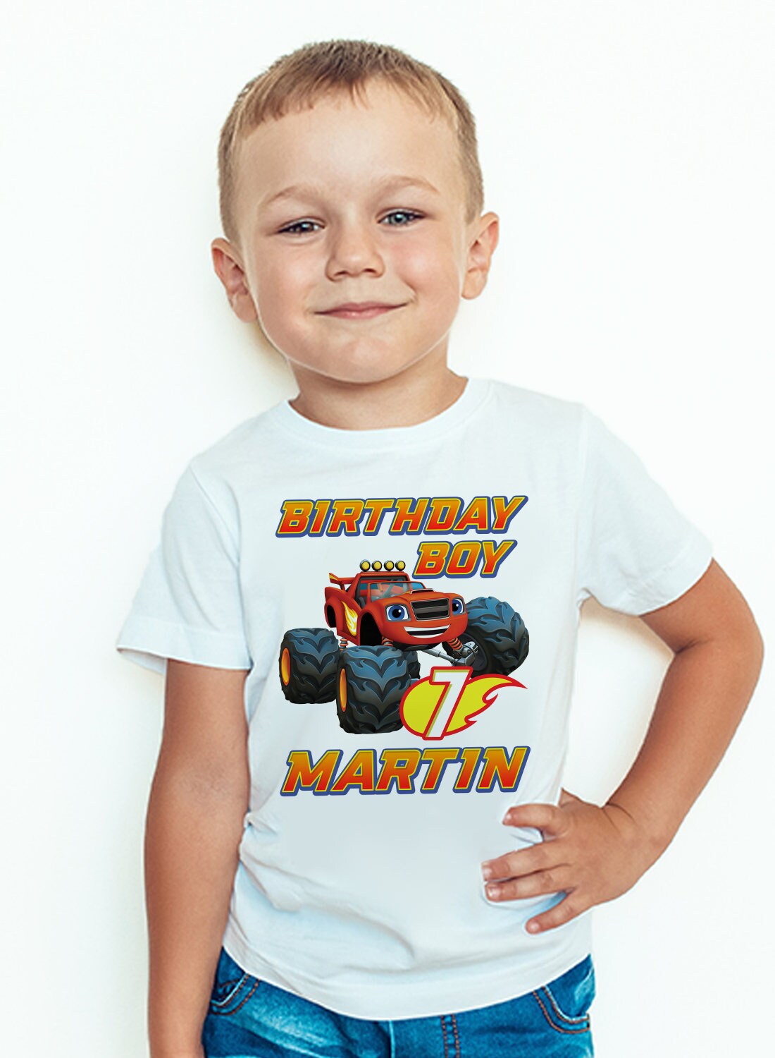 Blaze and the Monster Machines Shirt Custom Name & Age | Etsy
