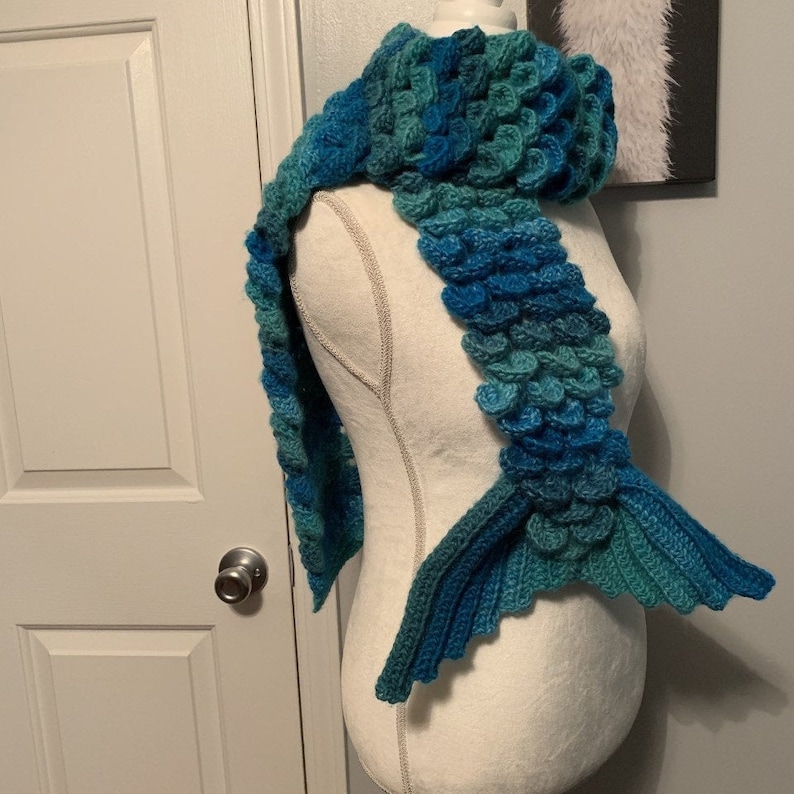Mermaid Tail Scarf Pattern - Etsy