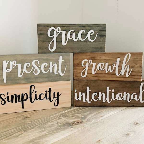 Wood Word Blocks - Etsy
