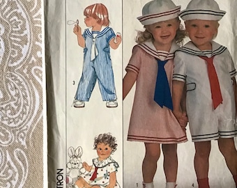 Toddlers' Overalls Sewing Pattern Simplicity 9723 Size - Etsy