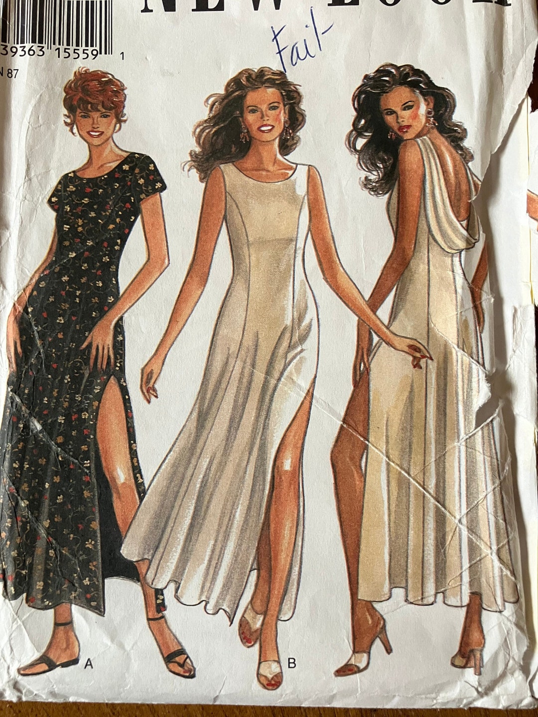 NEWLOOK Misses' Dress, Sizes 8 Thru 18, Two Variations Back Cowl Drape ...