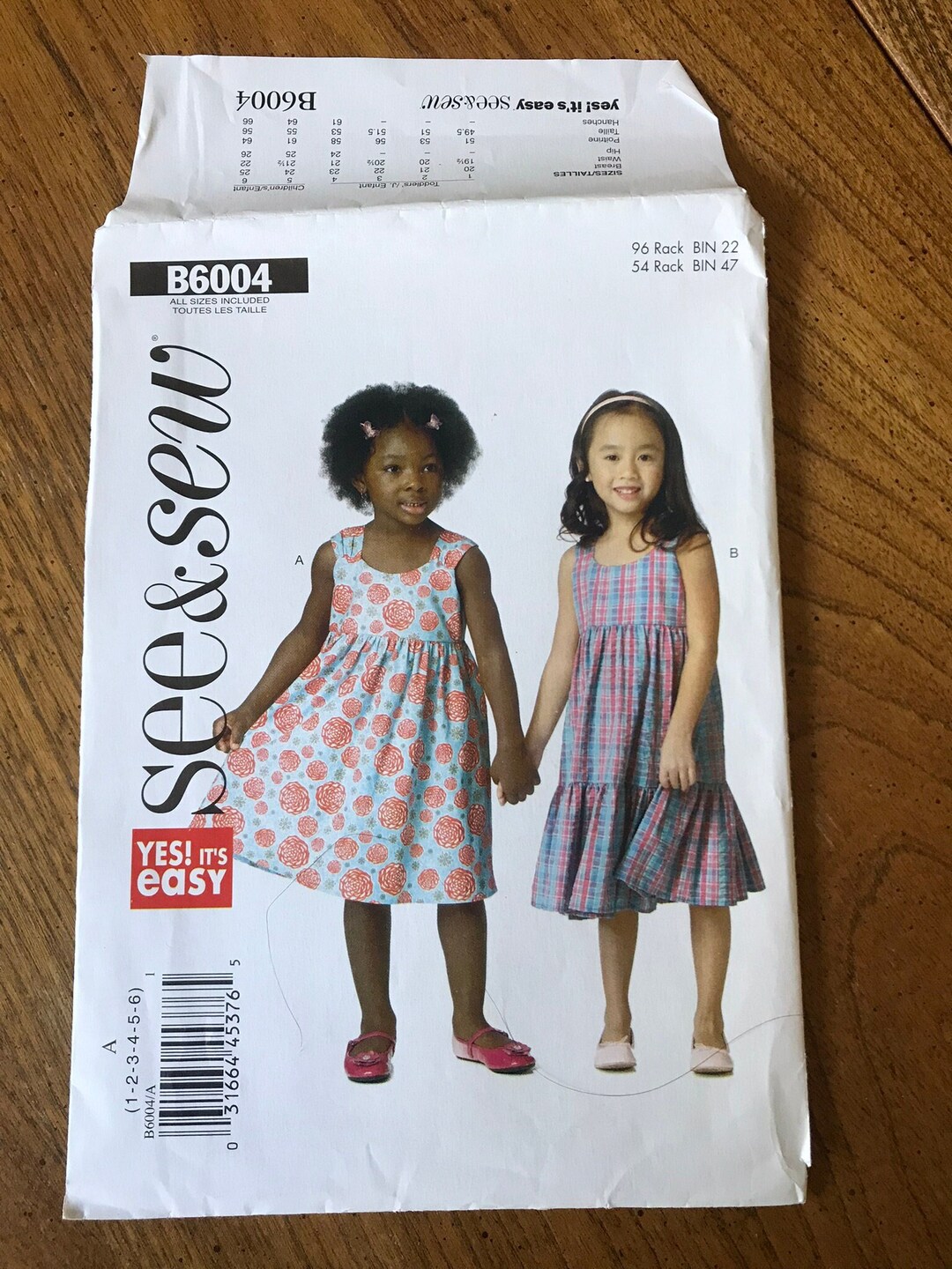 SEE & SEW, Toddlers/children/girls Very Easy Dresses, Sizes 1-2-3-4-5-6 ...