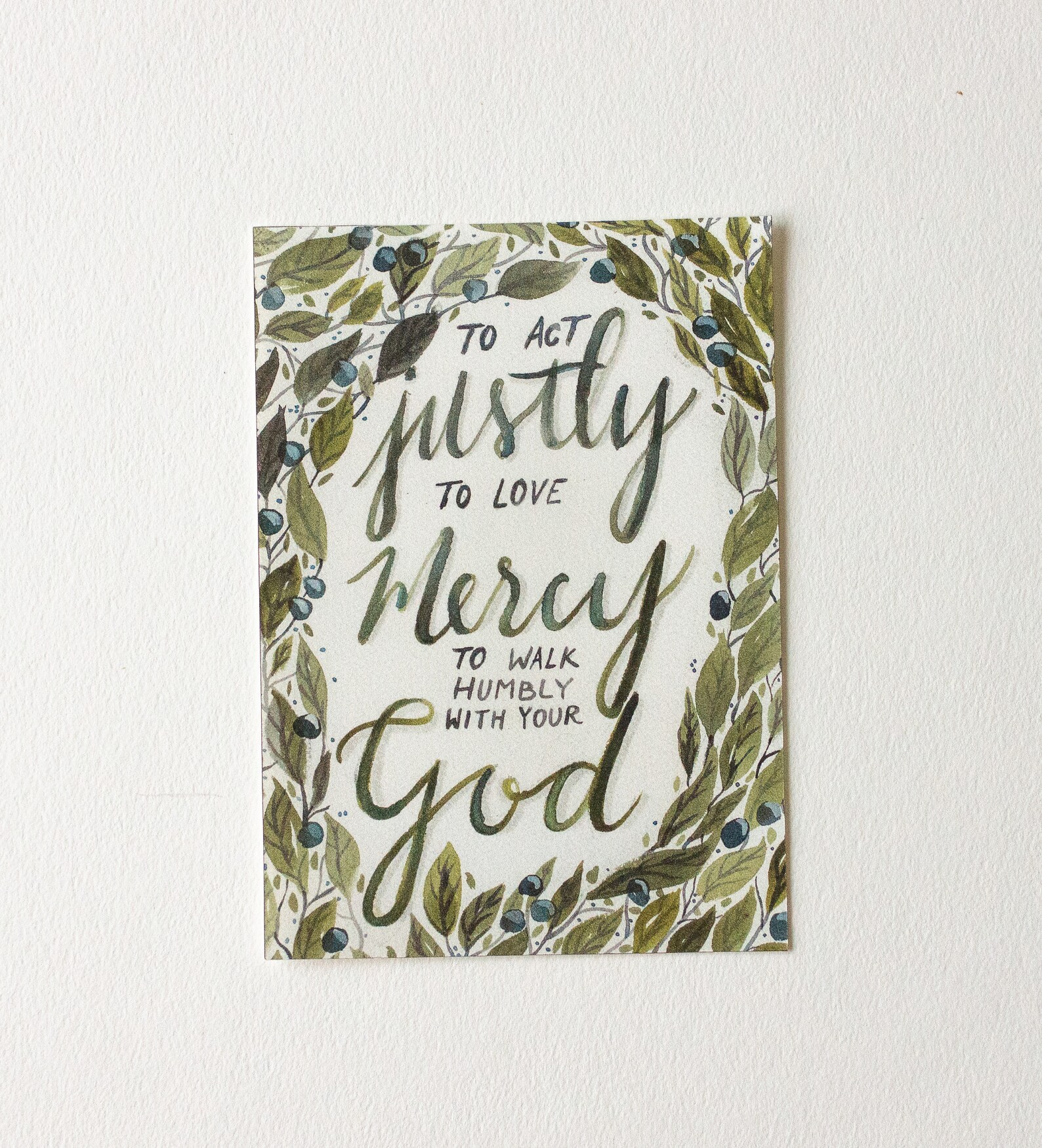 Act Justly Love Mercy Walk Humbly With Your God Micah 6:8 - Etsy