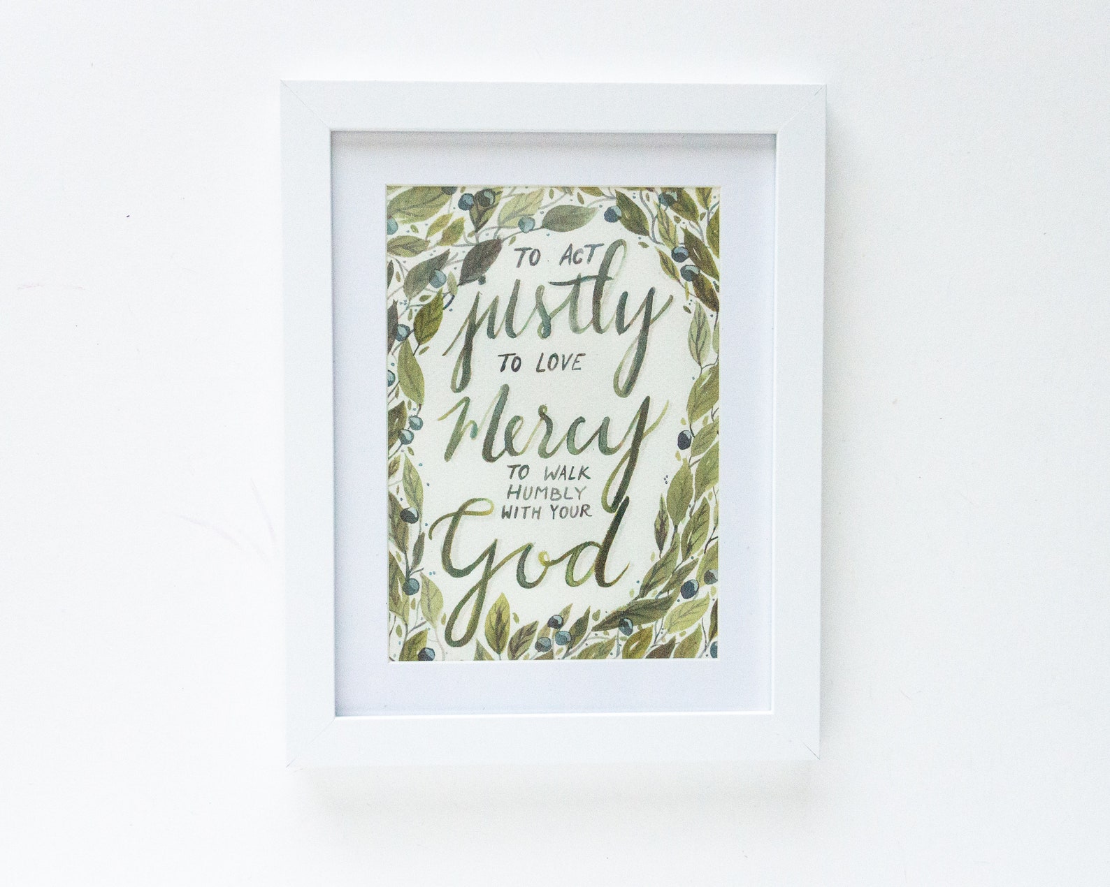 Act Justly Love Mercy Walk Humbly with Your God Micah 6:8 | Etsy