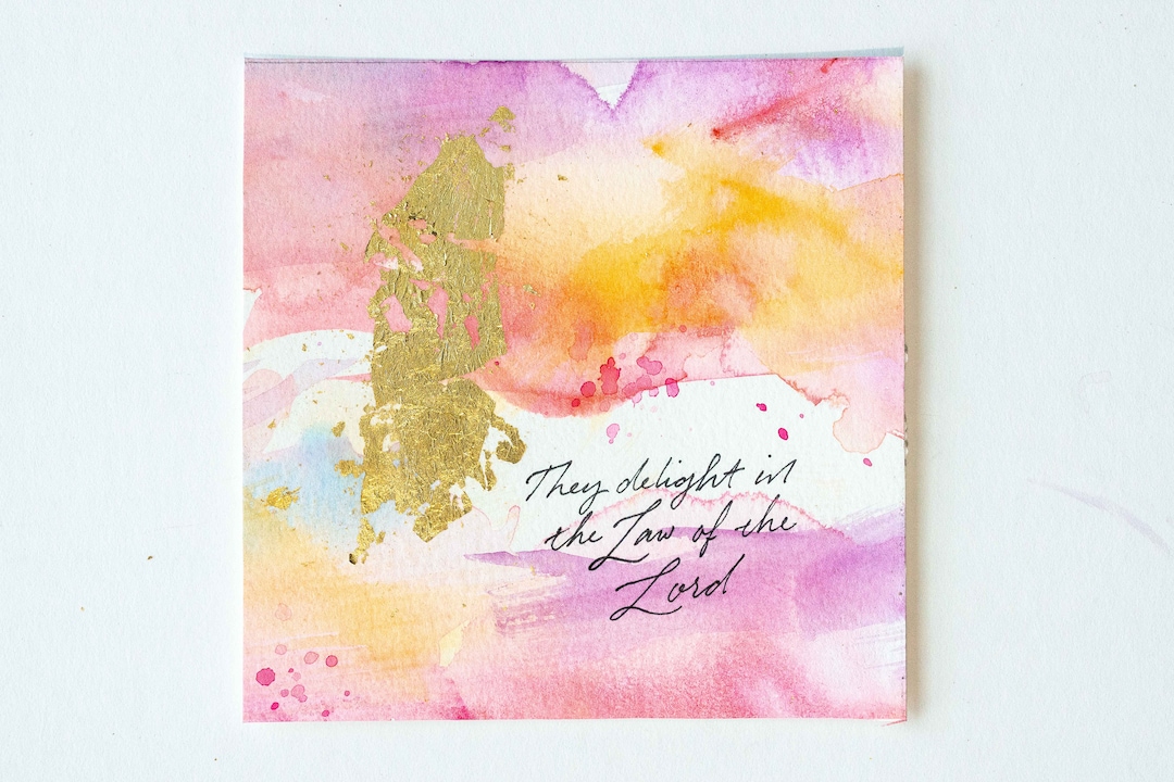 Psalms Project: Psalm 110, Abstract Watercolor Art, Scripture Painting ...