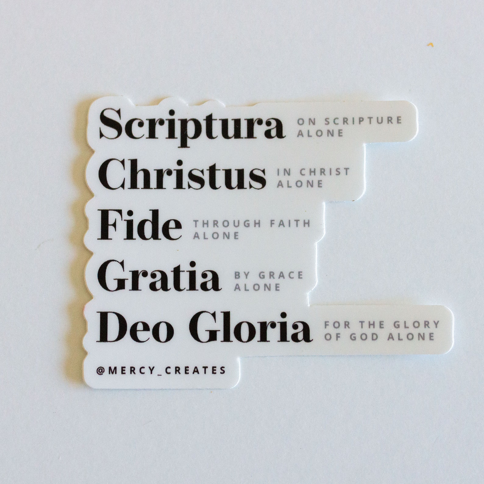 5 Solas Sticker Sola Deo Gloria Sticker Reformed Stickers - Etsy
