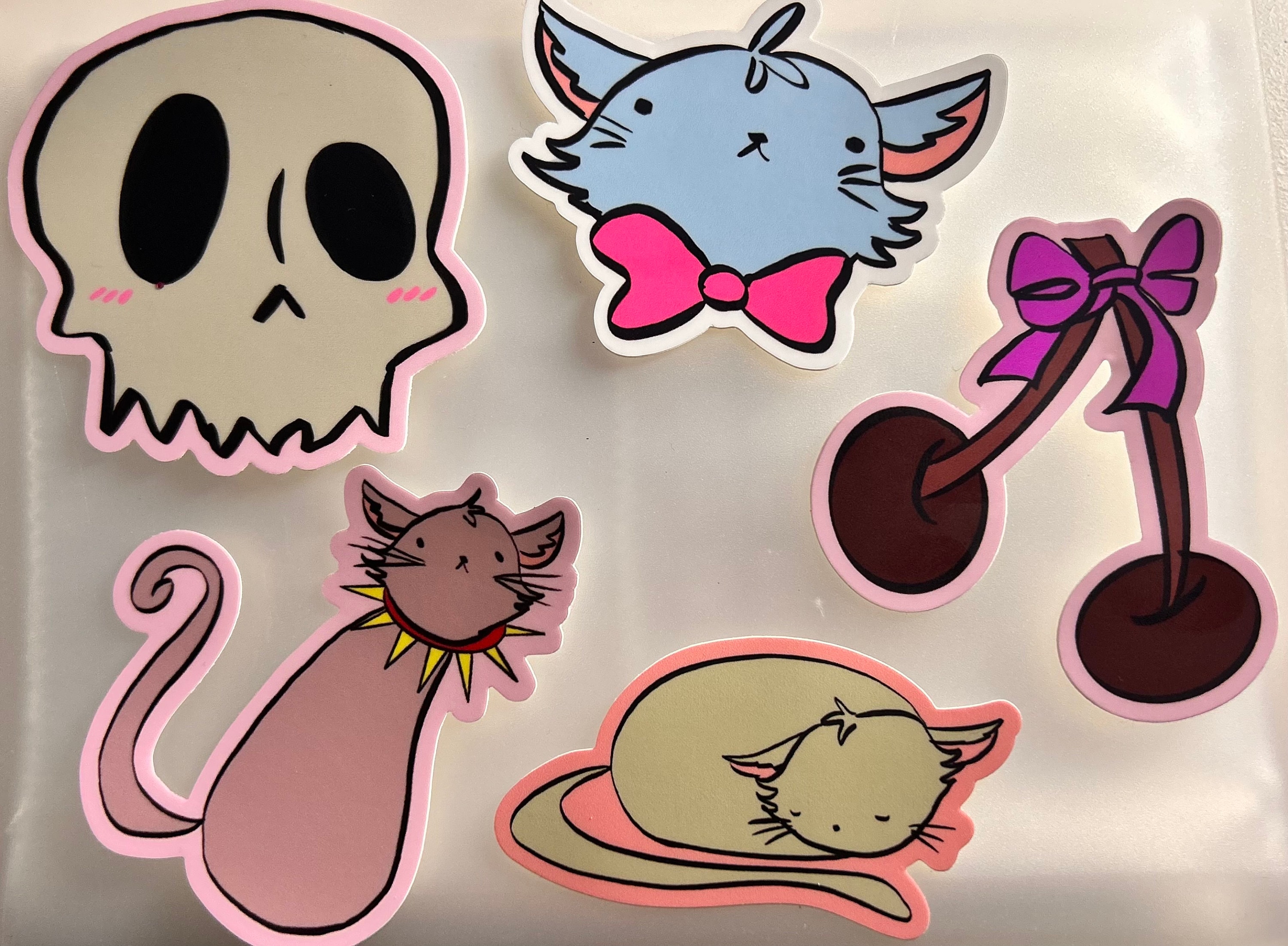 Cute Punk Rock Inspired Individual Sticker Collection - Punk Cats ...